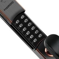 China Outdoor Double-sided Mechanical Password Lock Waterproof Not Hollow Out Aluminum Art Garden Door Garden Key Password Lock for sale