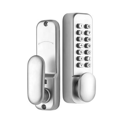 China Zinc Alloy Mechanical Password Door Lock Keyless Waterproof Button Digital Password  Entrance Door Household for sale