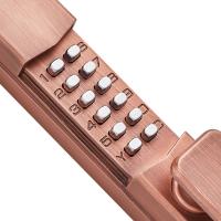 China Mechanical Combination Keypad Outdoor Double Sided Waterproof Aluminum Garden Gate Key Combination Lock for sale
