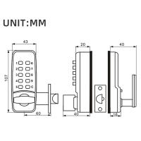 China IP65 Waterproof Electronic Safe Lock Gym Locker Keyless Lock Password Code Touch Keypad Electronic Locker Lock for sale
