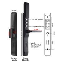 China YAGU Double-sided Popular Design Push Button Door Lock Security Mechanical Code Door Handle Lock for sale