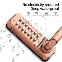 China 3rd Double-sided Button Mechanical Password Lock No Need to Open the Lock for Password Change Waterproof Household Lock for sale