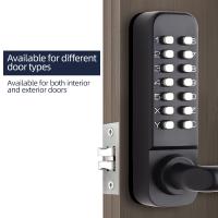 China 3rd Double-sided Button Mechanical Password Lock No Need to Open the Lock for Password Change Waterproof Household Lock for sale