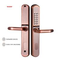 China YAGU Outdoor Double-sided Mechanical Password Lock Waterproof Not Hollow Out Aluminum Art Garden Door Garden Key Password Lock for sale