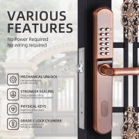 China YAGU Outdoor Double-sided Mechanical Password Lock Waterproof Not Hollow Out Aluminum Art Garden Door Garden Key Password Lock for sale