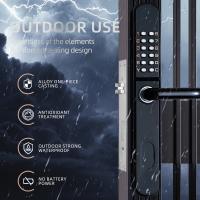 China YAGU Outdoor Double-sided Mechanical Password Lock Waterproof Not Hollow Out Aluminum Art Garden Door Garden Key Password Lock for sale