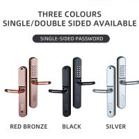 China YAGU Outdoor Double-sided Mechanical Password Lock Waterproof Not Hollow Out Aluminum Art Garden Door Garden Key Password Lock for sale