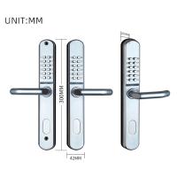 China YAGU Outdoor Double-sided Mechanical Password Lock Waterproof Not Hollow Out Aluminum Art Garden Door Garden Key Password Lock for sale