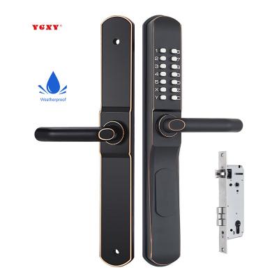 China YAGU Outdoor Waterproof Courtyard Doors No Need for Power Supply Pure Mechanical Button Password Door Lock With Key for sale