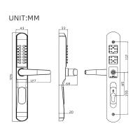 China YAGU Outdoor Waterproof Courtyard Doors No Need for Power Supply Pure Mechanical Button Password Door Lock With Key for sale