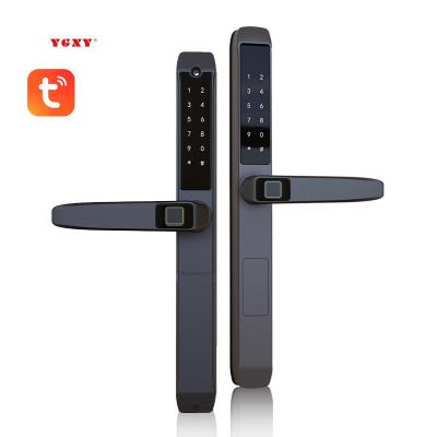 China Outdoor Waterproof Double Sided Fingerprint Smart Door Lock for Garden Door Aluminium Digital Smart Sliding Door Lock IP67 for sale