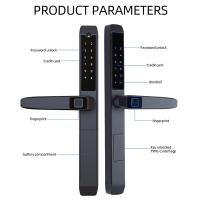 China Outdoor Waterproof Double Sided Fingerprint Smart Door Lock for Garden Door Aluminium Digital Smart Sliding Door Lock IP67 for sale