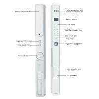 China TUYA Video Doorbell Waterproof Smart Aluminum Door Lock Fingerprint Password Narrow Gate Digital Door Smart Lock for Sliding for sale