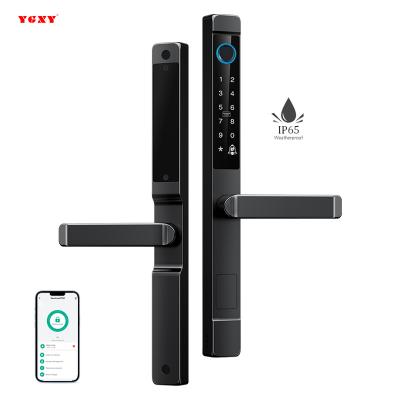 China Yagu Outdoor Slim Broken Bridge Aluminum Alloy Inteligente Tuya App Control Biometric Fingerprint Digital Smart Lock for sale