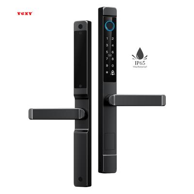 China Yagu Outdoor Slim Broken Bridge Aluminum Alloy Inteligente  Control Biometric Fingerprint Digital Smart Lock for sale
