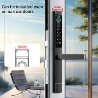 China Yagu Outdoor Slim Broken Bridge Aluminum Alloy Inteligente  Control Biometric Fingerprint Digital Smart Lock for sale
