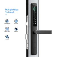 China Yagu Outdoor Slim Broken Bridge Aluminum Alloy Inteligente  Control Biometric Fingerprint Digital Smart Lock for sale