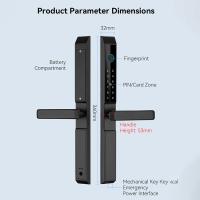 China Narrow Frame Aluminum Alloy Glass Door Smart Lock Broken Bridge Aluminum Smart Lock Tuya App Control Memory Card Storage for sale
