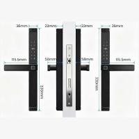 China Yagu Two-Way Fingerprint Password Waterproof Outdoor TTlock Aluminum Hollow Door Smart Electronic Digital Lock Passage Door Lock for sale