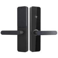 China YAGU Steel Keyless Electronic Door Lock Hotel Card Key Lock System RFID Hotel Card Reader Door Lock with Key and Card for sale