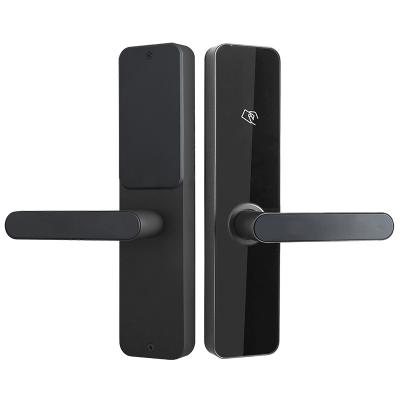 China YAGU Steel Keyless Electronic Door Lock Hotel Card Key Lock System RFID Hotel Card Reader Door Lock with Key and Card for sale