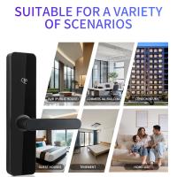 China YAGU Steel Keyless Electronic Door Lock Hotel Card Key Lock System RFID Hotel Card Reader Door Lock with Key and Card for sale