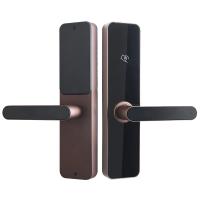 China YAGU Steel Keyless Electronic Door Lock Hotel Card Key Lock System RFID Hotel Card Reader Door Lock with Key and Card for sale