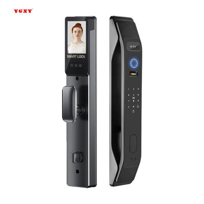 China Smart Door Lock 3D Facial Recognition Wifi Enabled Remote Access Anti Break in Alarm Home Security Easy Setup for sale