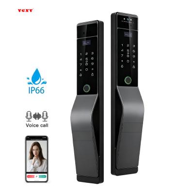 China Yagu Fully Automatic Double-sided Verification Double-sided Waterproof Cell Phone Remote Video  Monitoring Call Smart Locks for sale