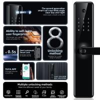 China YAGU WiFi Tuya App 3D Face Recognition Biometric Fingerprint Digital Facial Automatic Smart Security Door Locks with Camera for sale