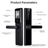 China YAGU WiFi Tuya App 3D Face Recognition Biometric Fingerprint Digital Facial Automatic Smart Security Door Locks with Camera for sale