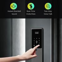 China Yagu Tuya Waterproof Outdoor Smart Lock with Camera Intercom 3D Face Recognition Biometric Fingerprint Remote Access Smart Lock for sale