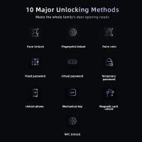 China YAGU 3D Face Palm Vein Door Smart Lock Tuya App Connectivity Waterproof Biometric Multifunctional for Wood/Aluminum Door for sale