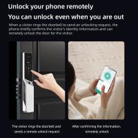 China Yagu Tuya Remote Smart Locks with Camera 3D Face Recognition Fingerprint Security Fully Automatic Door Entrance Door Smart Locks for sale