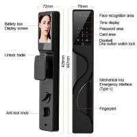 China Yagu 3D Facial Recognition Palm Vein Entry TUYA APP Rainproof Fully Automatic Smart Door Lock with Camera and Fingerprint for sale