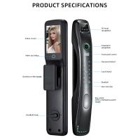 China High-End Entry Door Lock with Video Intercom, Facial Recognition, Fingerprint, Password Smart Wireless Door Lock with TUYA APP for sale