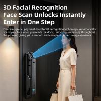 China YAGU High-End 3D Facial Recognition Smart Door Lock Fully Automatic Lock with Video Intercom and Peephole Function Main DoorLock for sale