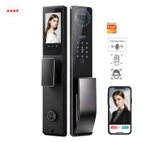 China YAGU High-End 3D Facial Recognition Smart Door Lock Fully Automatic Lock with Video Intercom and Peephole Function Main DoorLock for sale