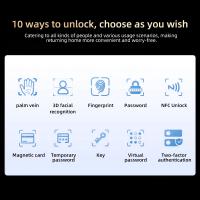 China YAGU High-End 3D Facial Recognition Smart Door Lock Fully Automatic Lock with Video Intercom and Peephole Function Main DoorLock for sale