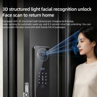China YAGU High-End 3D Facial Recognition Smart Door Lock Fully Automatic Lock with Video Intercom and Peephole Function Main DoorLock for sale