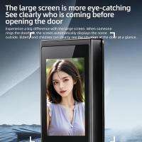China AI Tuya Video Intercom Automatic Smart Door Lock with Camera and Fingerprint Door Lock Cerradura Inteligente Entry Door Lock for sale