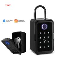 China Ttlock Tuya Smart Key Storage Boxes Finger Print Code Lockbox Entry Safe Key Box Lock Box for House Apartment for sale