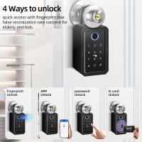 China Ttlock Tuya Smart Key Storage Boxes Finger Print Code Lockbox Entry Safe Key Box Lock Box for House Apartment for sale