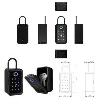 China Ttlock Tuya Smart Key Storage Boxes Finger Print Code Lockbox Entry Safe Key Box Lock Box for House Apartment for sale