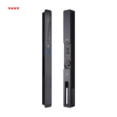 China Yagu Straight Style Broken Bridge Aluminum  Ultra Narrow Ultra Thin Frame Face Recognition Palmprint Video Intercom for sale