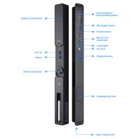 China Yagu Straight Style Broken Bridge Aluminum  Ultra Narrow Ultra Thin Frame Face Recognition Palmprint Video Intercom for sale