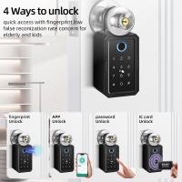 China YAGU Hide Secure Security Smart Lock Safe Lock Box Key Safe for Door Digital Code Tuya App Smart Key Lock Box Key Box for Door for sale