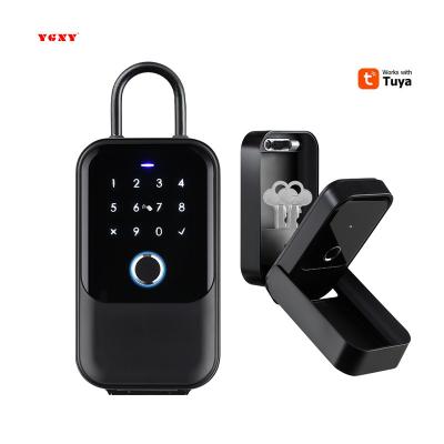 China Cerradura Inteligente Para Puerta Waterproof Ip65 Lock Box Outdoor Smart Code Fingerprint Padlock for sale