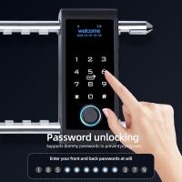 China YAGU U-lock Electronic Smart Security App Fingerprint Combination Password U Shape Glass Door Tuya Lock for sale