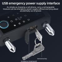 China YAGU U-lock Electronic Smart Security App Fingerprint Combination Password U Shape Glass Door Tuya Lock for sale
